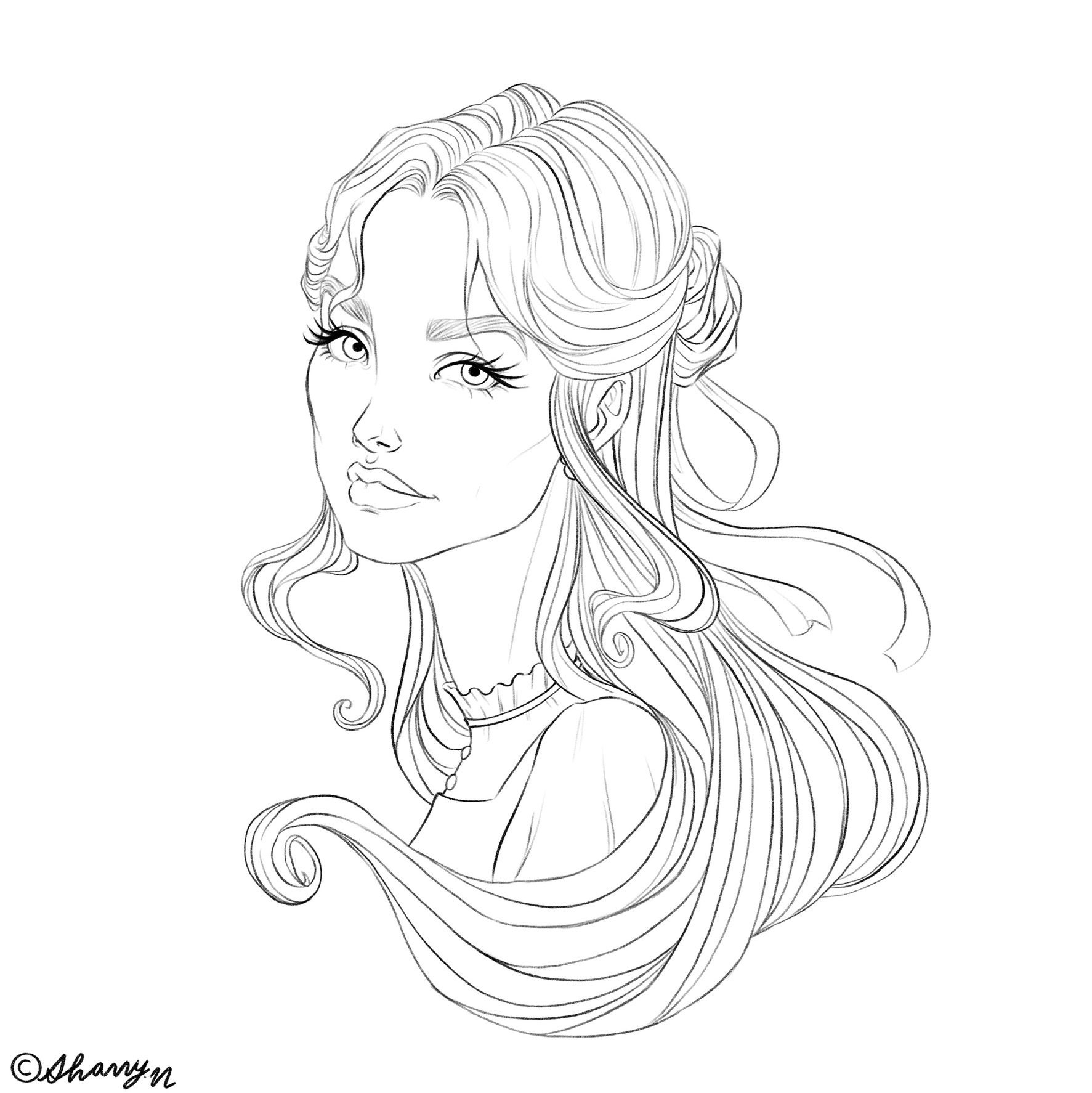 Annalise - Coloring Page - Etsy
