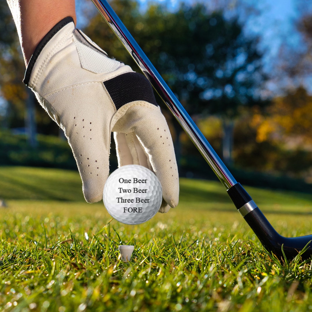 One Beer Two Beer Three Beer FORE, Custom Golf Balls, Personalized Golf ...