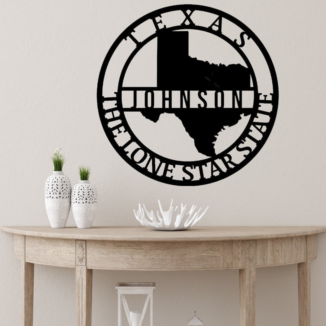 Custom Texas Metal Sign, Last Name Metal Sign, Metal Established Family ...