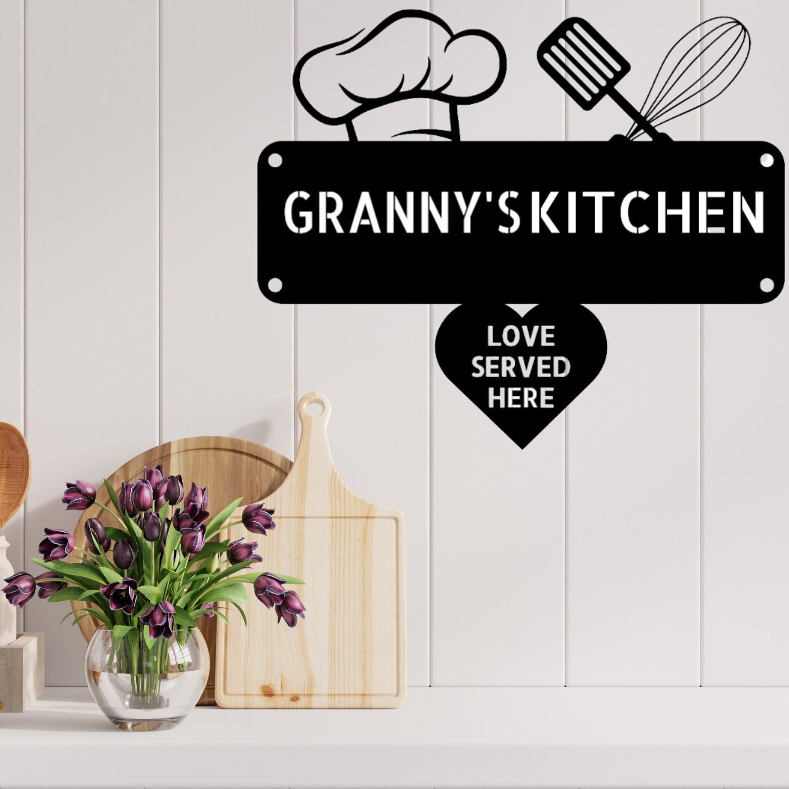 Custom Metal Kitchen Sign Granny's Kitchen Metal Sign - Etsy