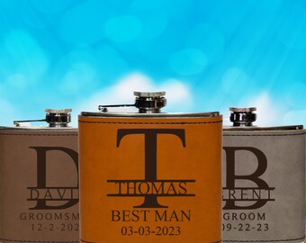 Personalized Flask for Men, Leather Flask, Flask Personalized, Flask ...