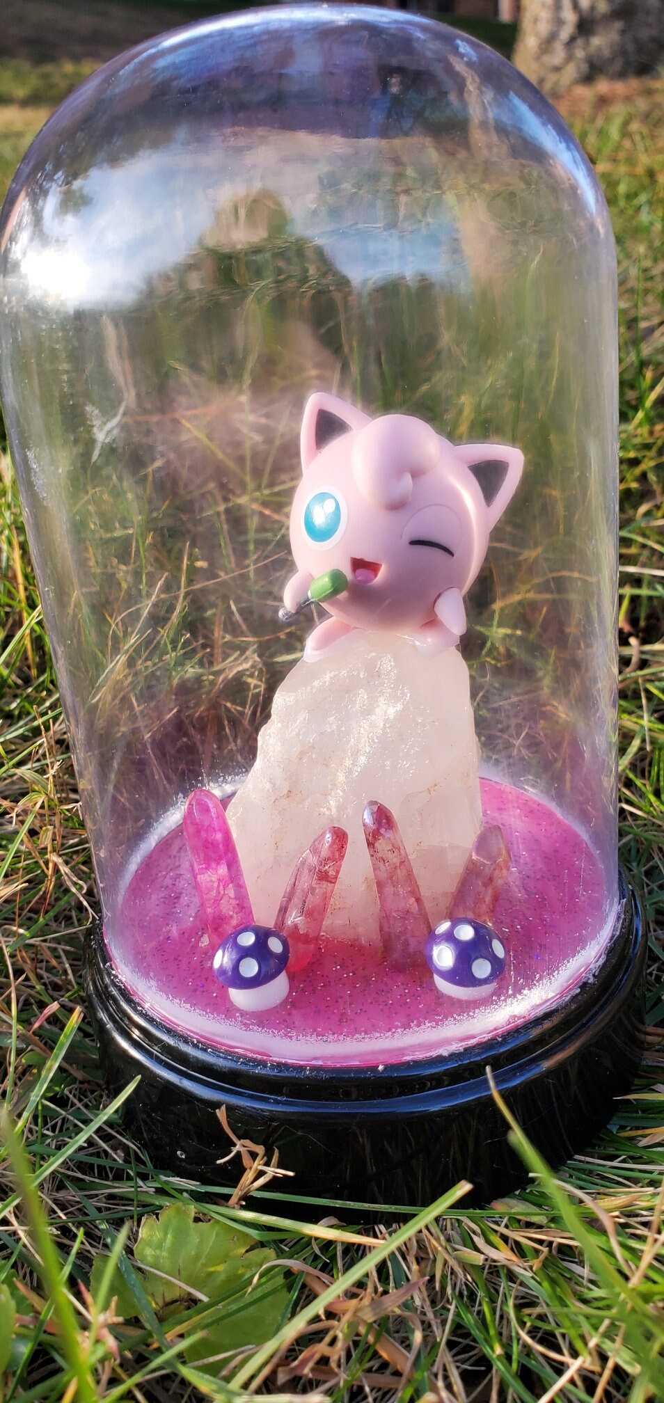 Jigglypuff Pokémon Dome Terrarium Pokemon Diorama Anime Action - Etsy