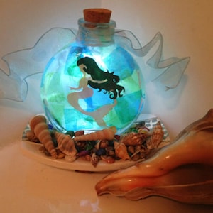 Mermaid Light, Mermaid Night Light, Mermaid Lantern, Little Mermaid ...