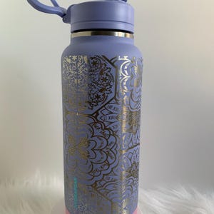 Cuss Words Mandala Design Laser Engraved 40oz Tumbler or Water Bottle ...