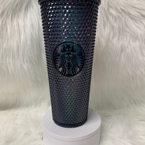Studded Holographic Skeleton Tumbler/starbucks Skeleton Beverage Mug ...