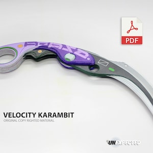Paper Valorant Velocity Karambit (P) - Etsy
