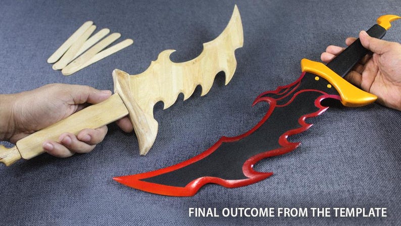 Solo Leveling - Knight Killer Dagger Template - A4 PDF Blueprint for ...