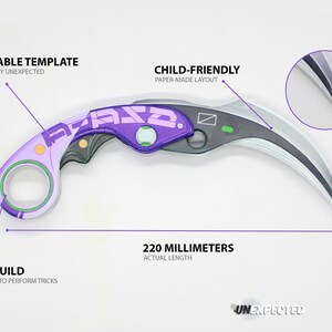 Paper Valorant Velocity Karambit (P) - Etsy