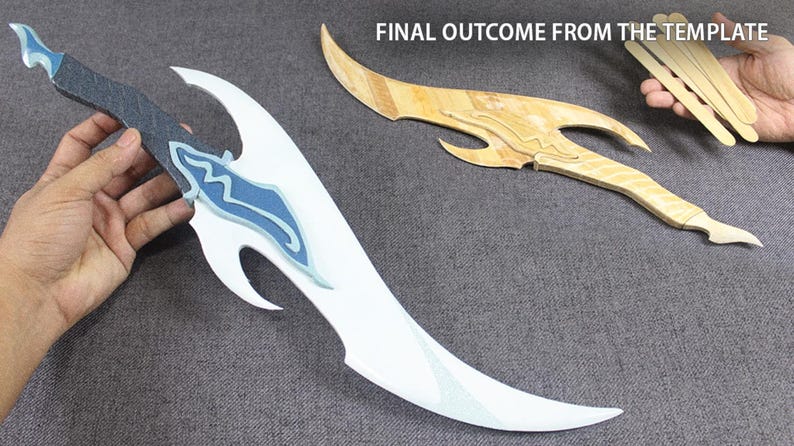 Solo Leveling - Baruka's Dagger Template - A4 PDF Blueprint for DIY - Etsy