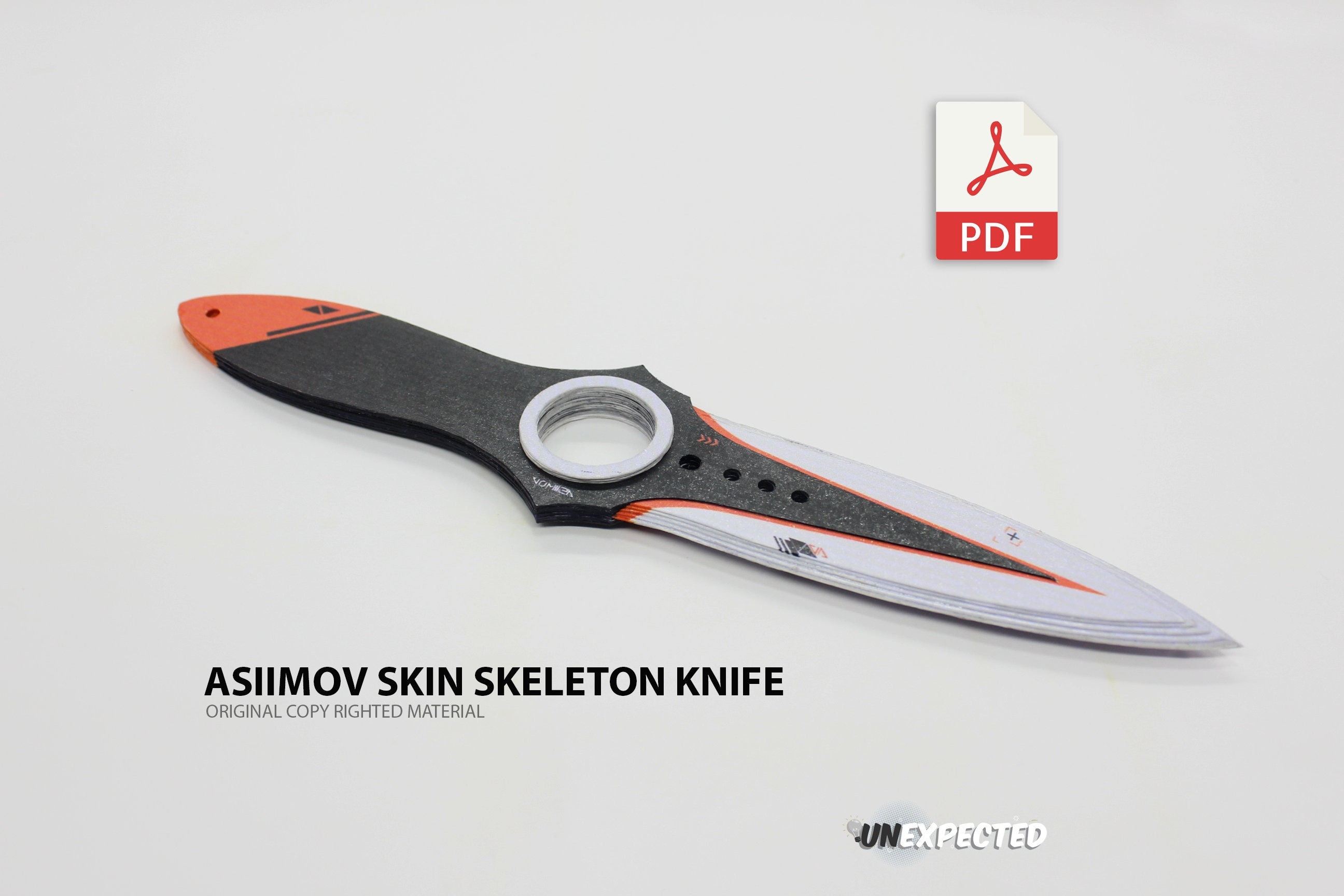 Paper Skeleton Knife (asiimov Skin) Downloadable Template - Etsy