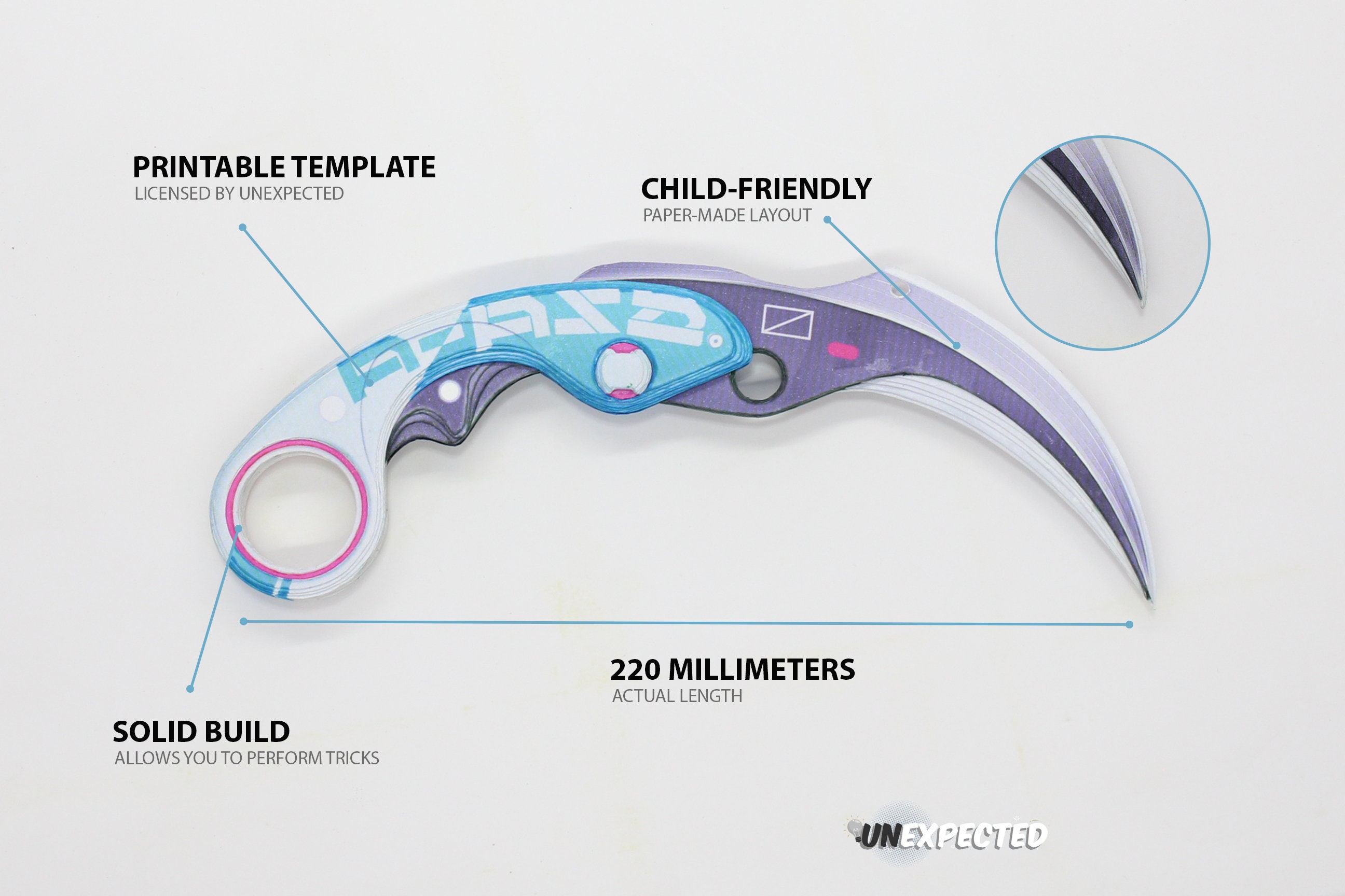 Paper Valorant Velocity Karambit G - Etsy