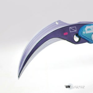 Paper Valorant Velocity Karambit (G) - Etsy