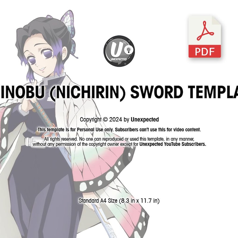 Demon Slayer Grey Sword - Etsy