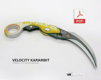 Paper Valorant Velocity Karambit G - Etsy