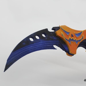 Paper Karambit (pumpkin Halloween Skin) Downloadable Template - Etsy