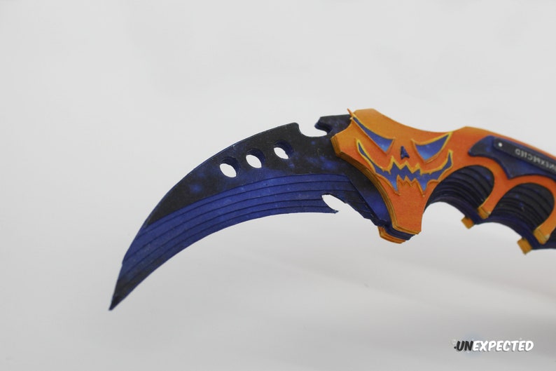 Paper Karambit (pumpkin Halloween Skin) Downloadable Template - Etsy