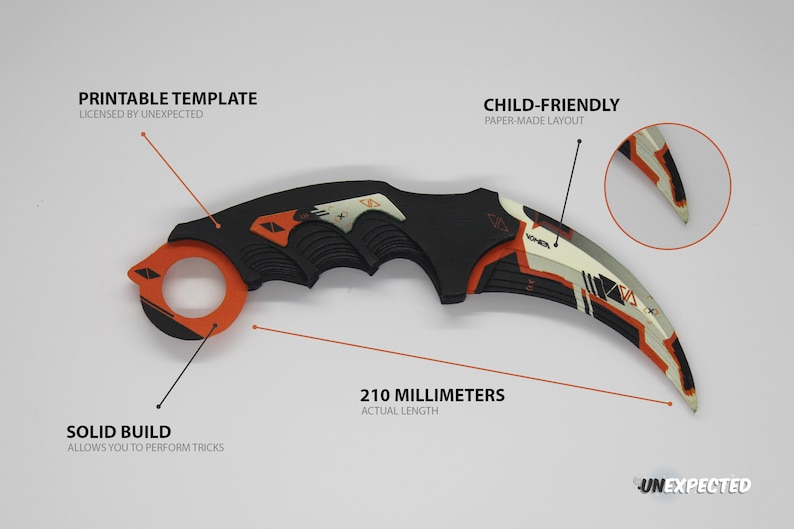 Paper Karambit (asiimov Skin) Downloadable Template - Etsy