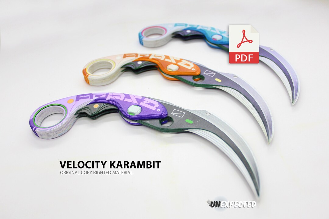 Paper Valorant Velocity Karambit 3 Bundle Saver - Etsy