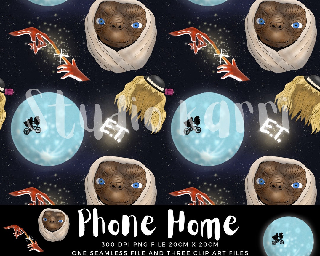 Phone Home -seamless Digital Art - Instant Download -transparent File ...