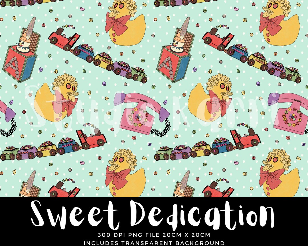 Sweet Dedication Digital Paper Seamless Handmade Art Download - Etsy