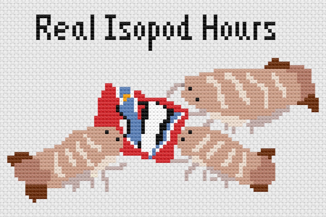 Real Isopod Hours Cross Stitch Pattern – Funny Meme (digital Download ...