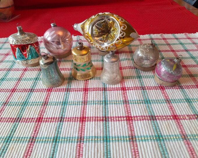 8 Germany and West Germany Made Christmas Ornaments Bells, Round, Drum ...