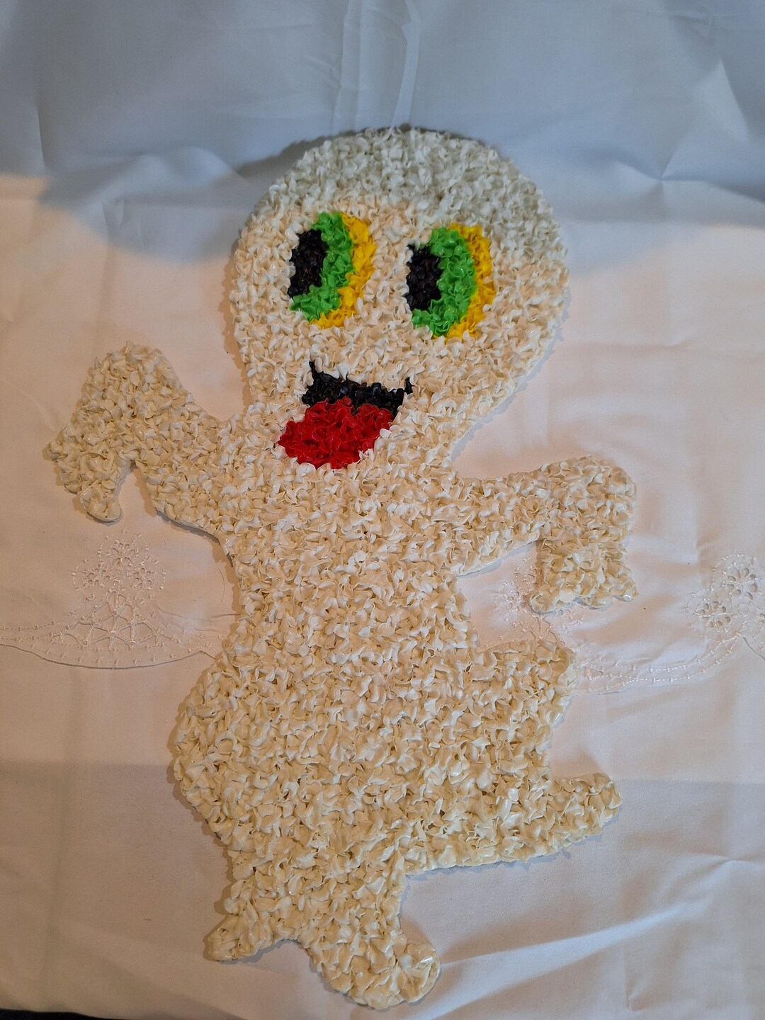 1960's Melted Plastic Popcorn Halloween Ghost Hanging Decoration. - Etsy