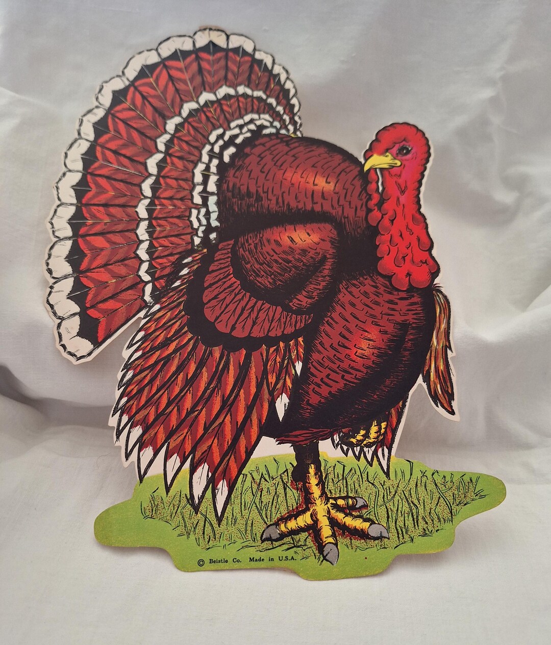 1970's Beistle Co Turkey Cardboard Cutout Thanksgiving Decoration - Etsy