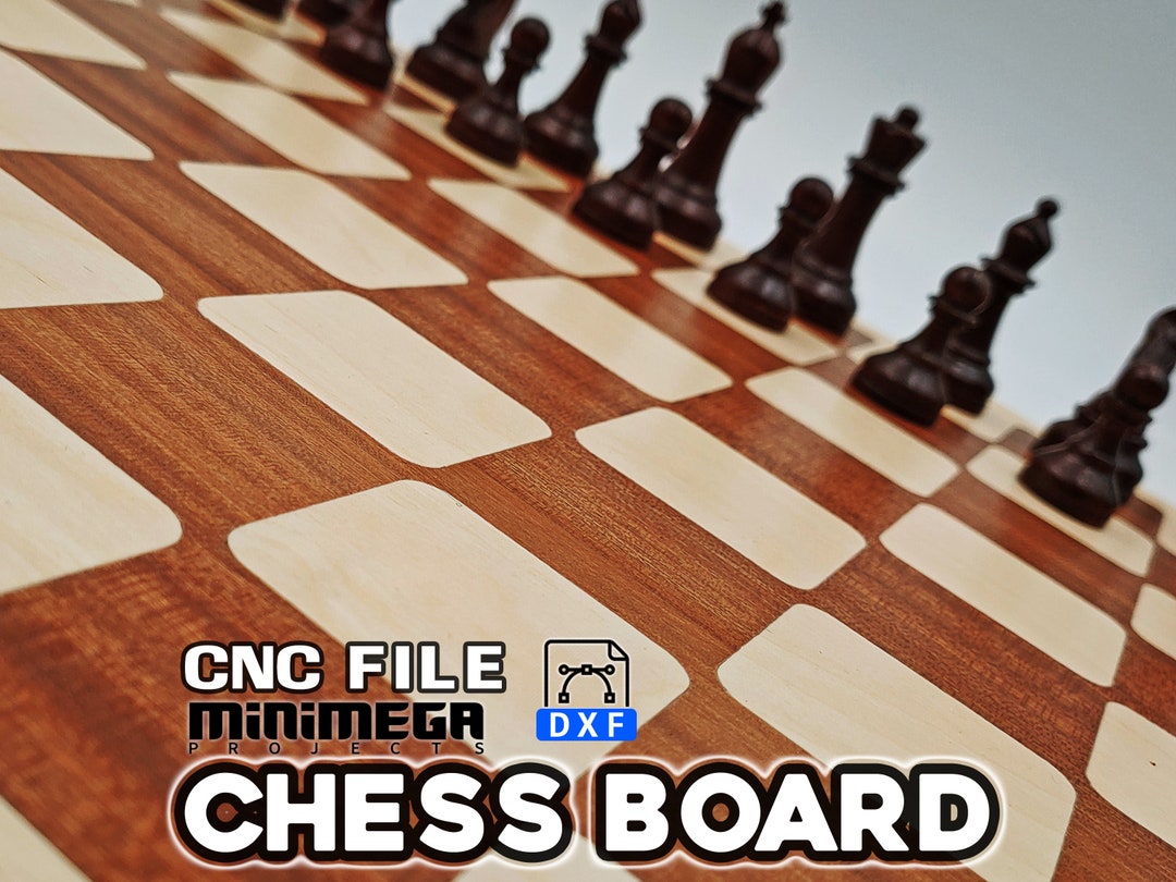 CHESSBOARD CNC, Chessboard Router File, Dxf, Chessboard Laser, Wooden ...