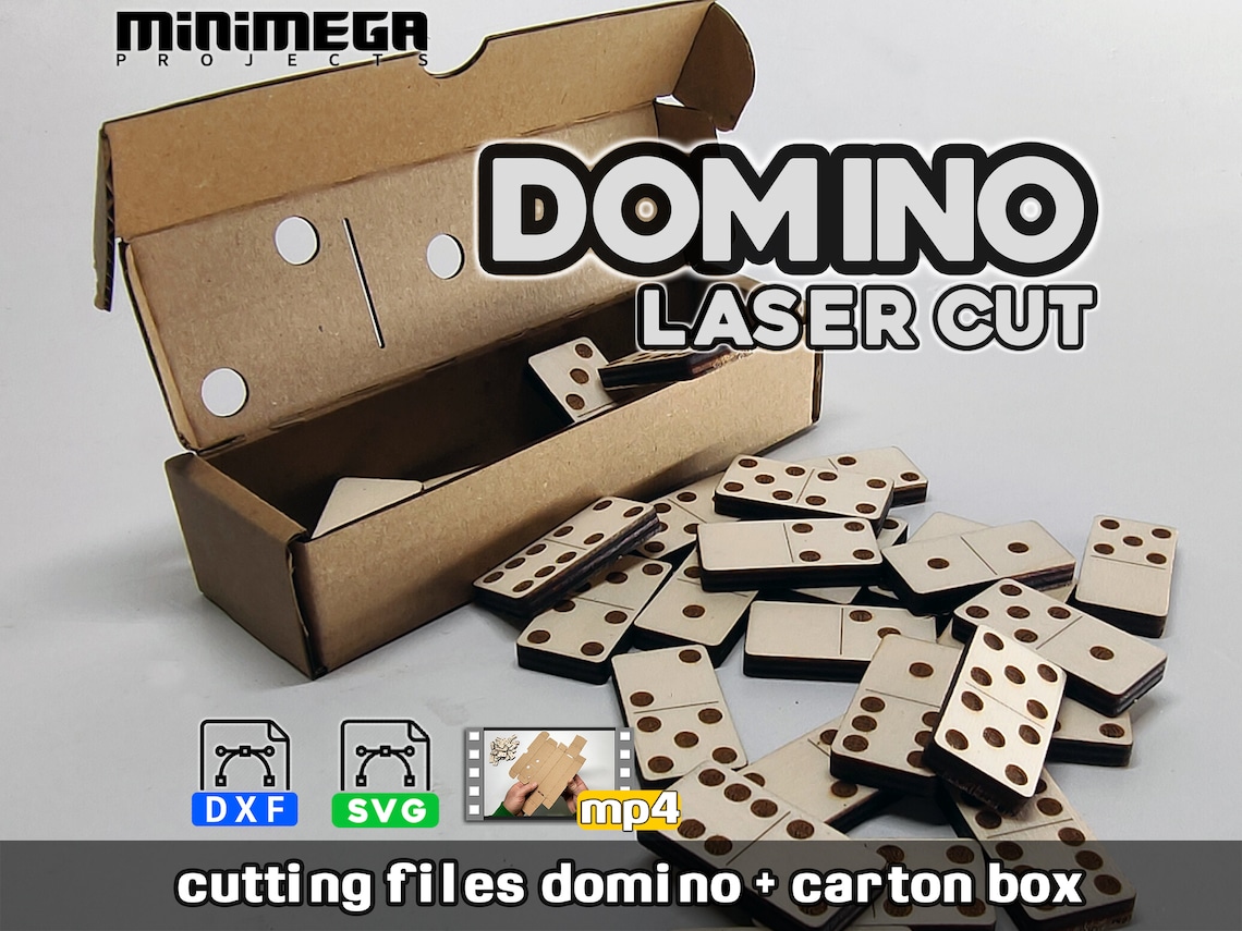 DOMINO Laser Cut File Domino Box Svg Dxf File Game Board - Etsy Canada