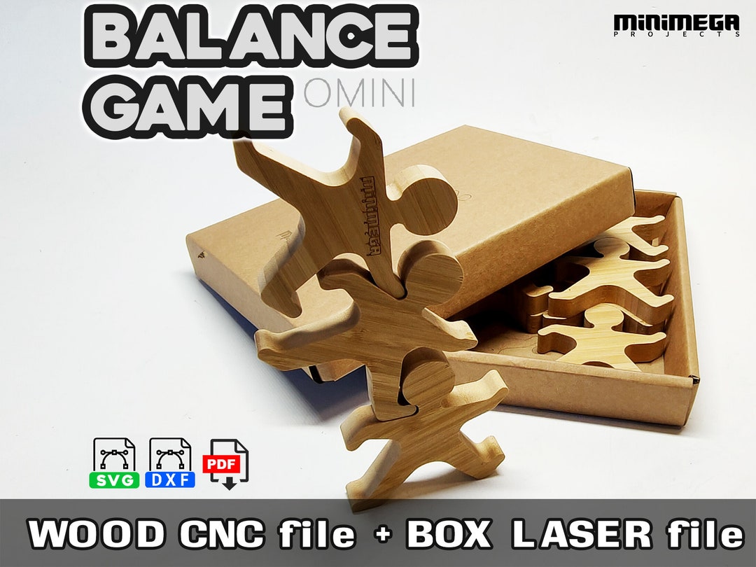 BALANCE GAME Wood Stacking, Cnc Cutting Files, Laser Files, Balance Toy ...