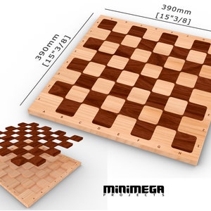 CHESSBOARD CNC, Chessboard Router File, Dxf, Chessboard Laser, Wooden ...