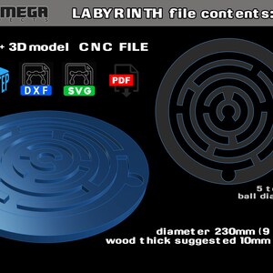 LABYRINTH, Marble Run Cnc File, Wooden Toy, Dxf Labyrinth, Svg ...