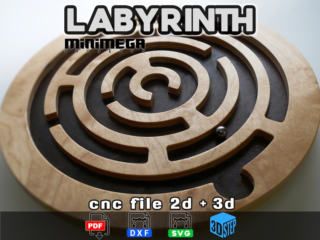LABYRINTH, Marble Run Cnc File, Wooden Toy, Dxf Labyrinth, Svg ...