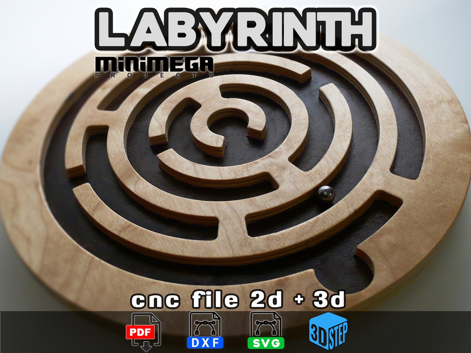 LABYRINTH, Marble Run Cnc File, Wooden Toy, Dxf Labyrinth, Svg ...