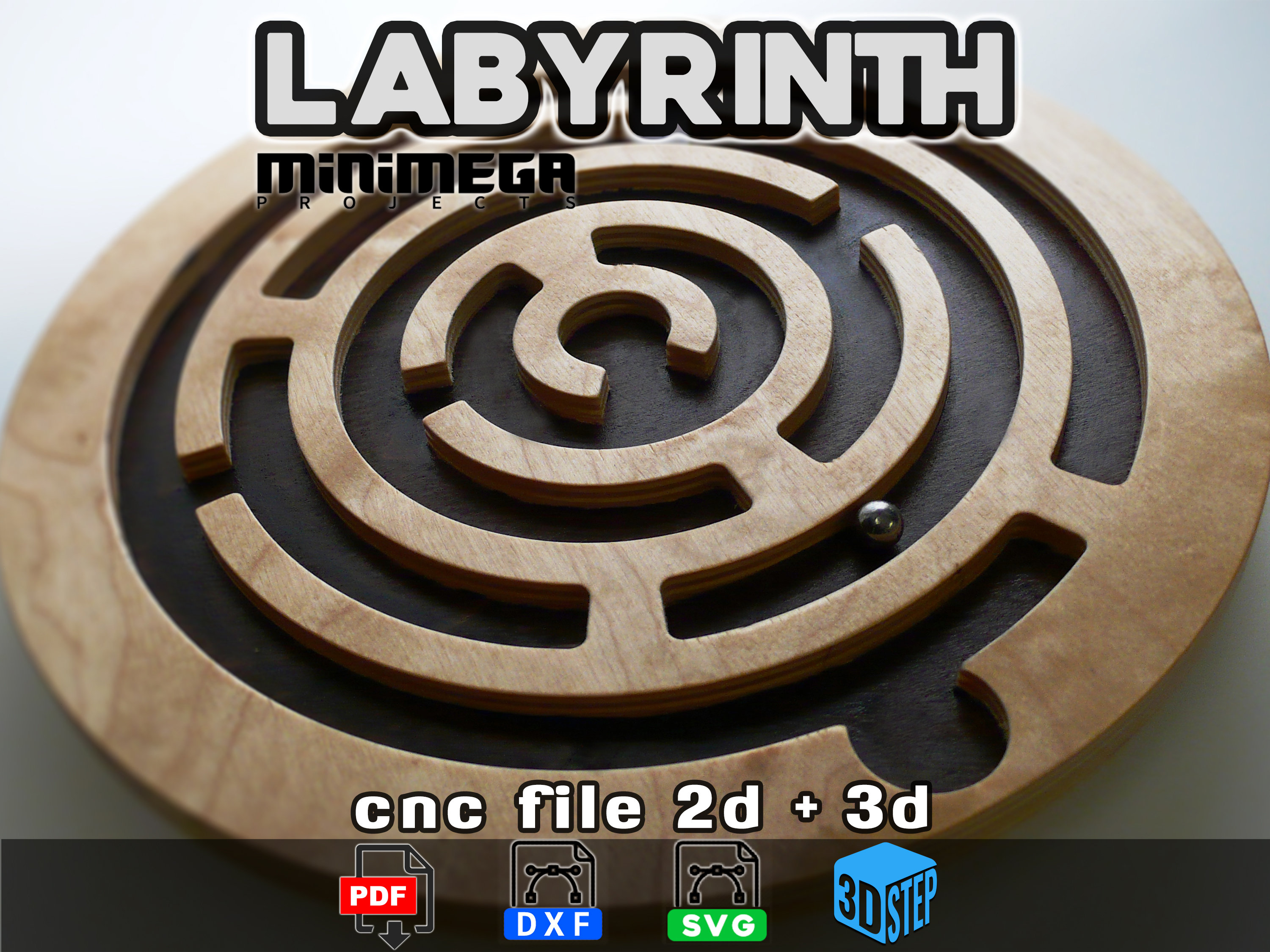 LABYRINTH, Marble Run Cnc File, Wooden Toy, Dxf Labyrinth, Svg ...