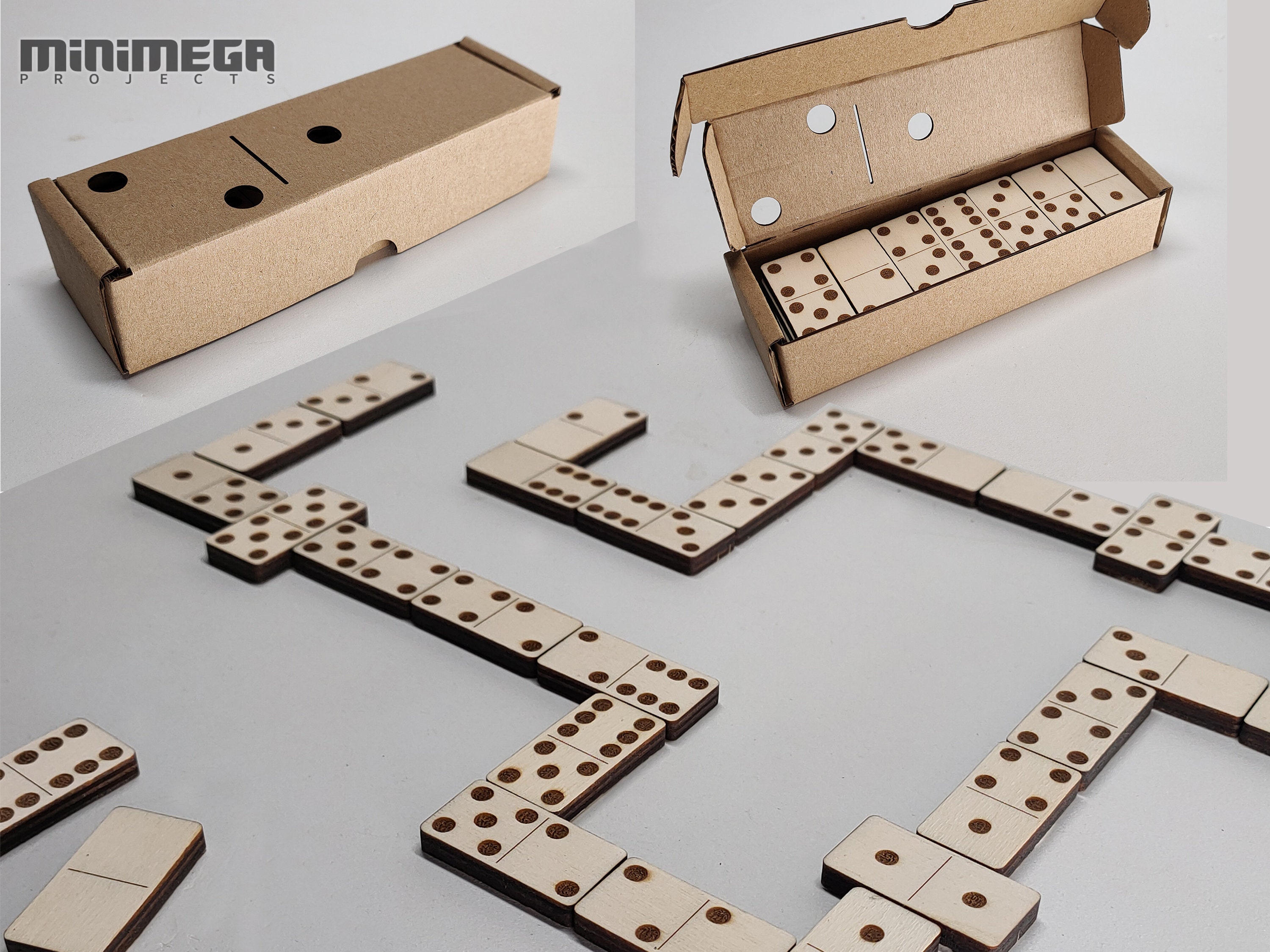 DOMINO, Laser Cut File, Domino + Box Svg Dxf File, Game Board File ...