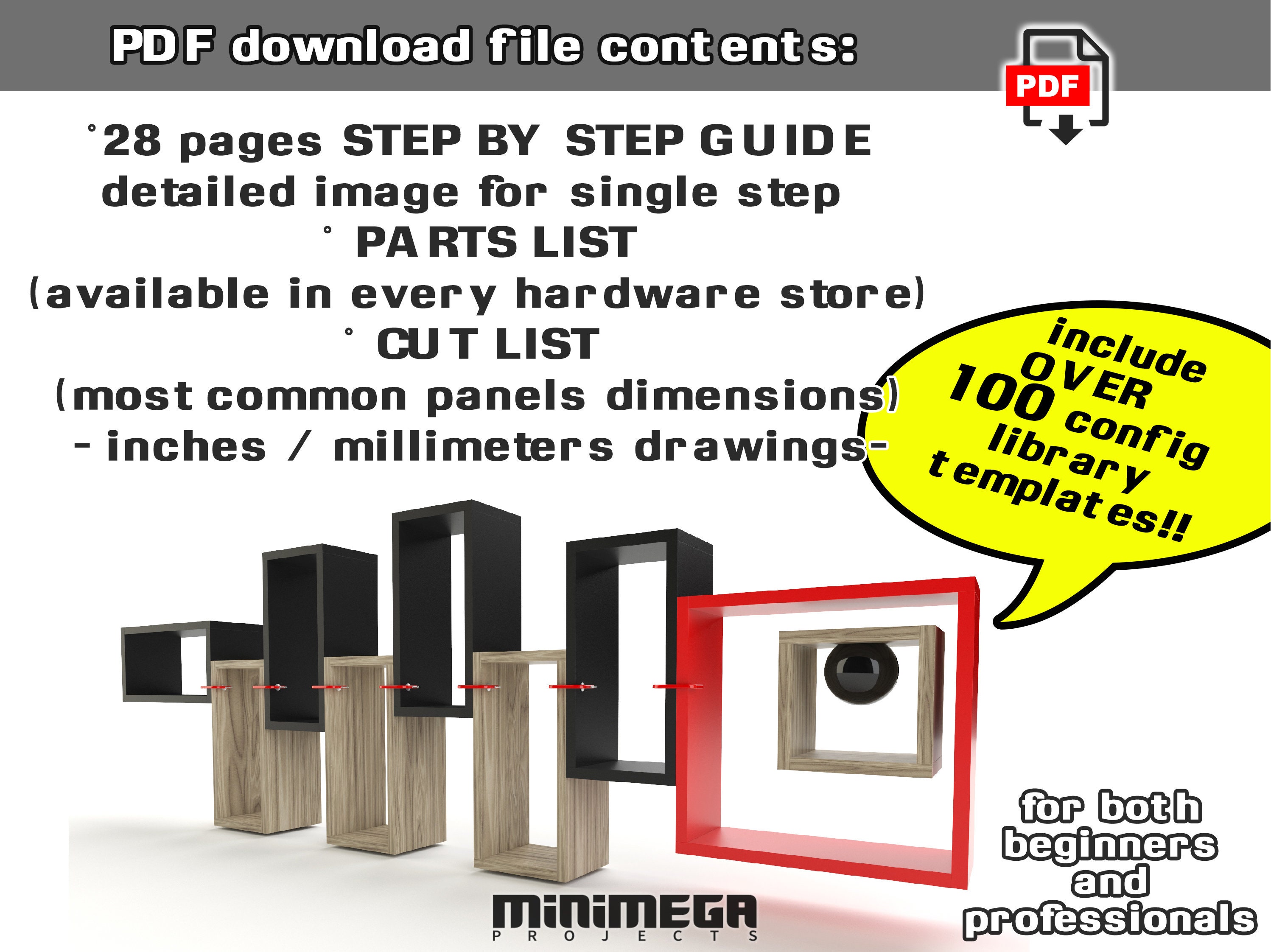 BOOK SHELF Build Plans , DIY Library, Modular Bookshelf - Etsy