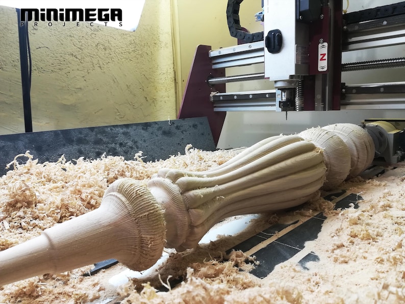 Cnc Rotary Leg, 3d Carving File,wood Carving, Router File, Wooden Table ...