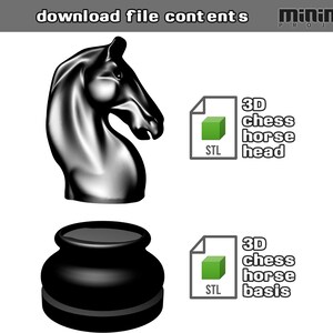 CHESS KNIGHT, Stl File, Print 3d File, Gameboard 3d File, Print 3d ...