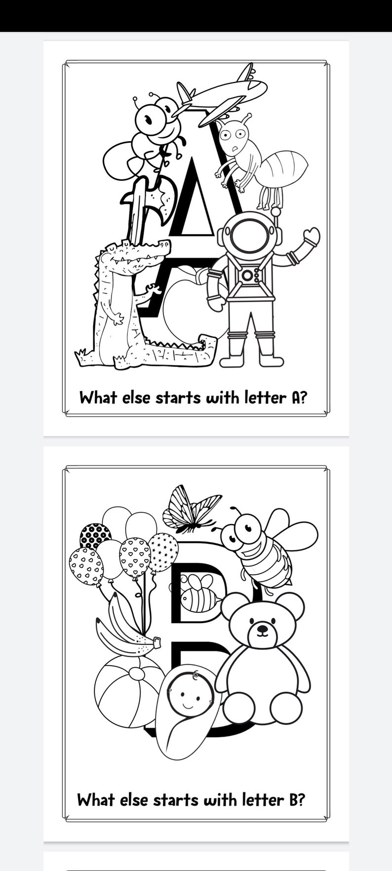ABC Drawing for Kids - Etsy