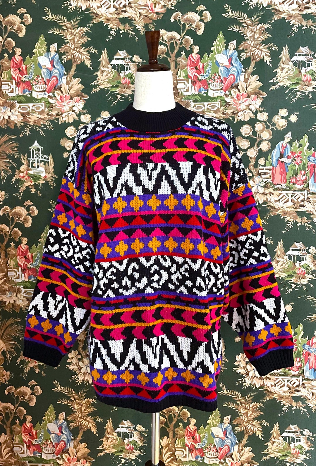 1980s Vintage Oversized Acrylic Sweater (as Is) - Etsy