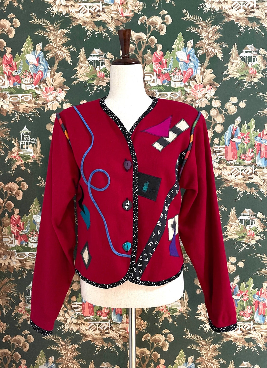 1980s/1990s Vintage Patchwork Wool Jacket (as Is) - Etsy