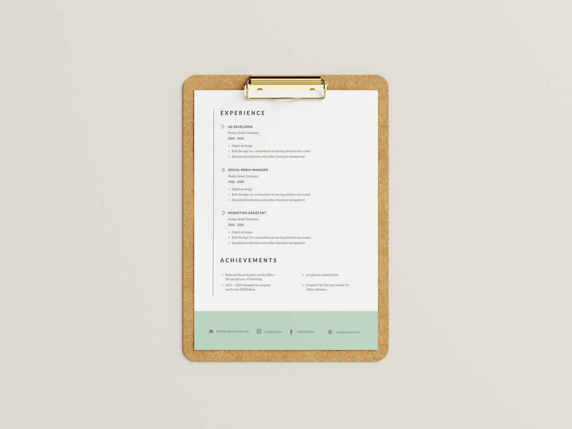 Editable Clean Double Sided Resume Template Instant Download Canva ...