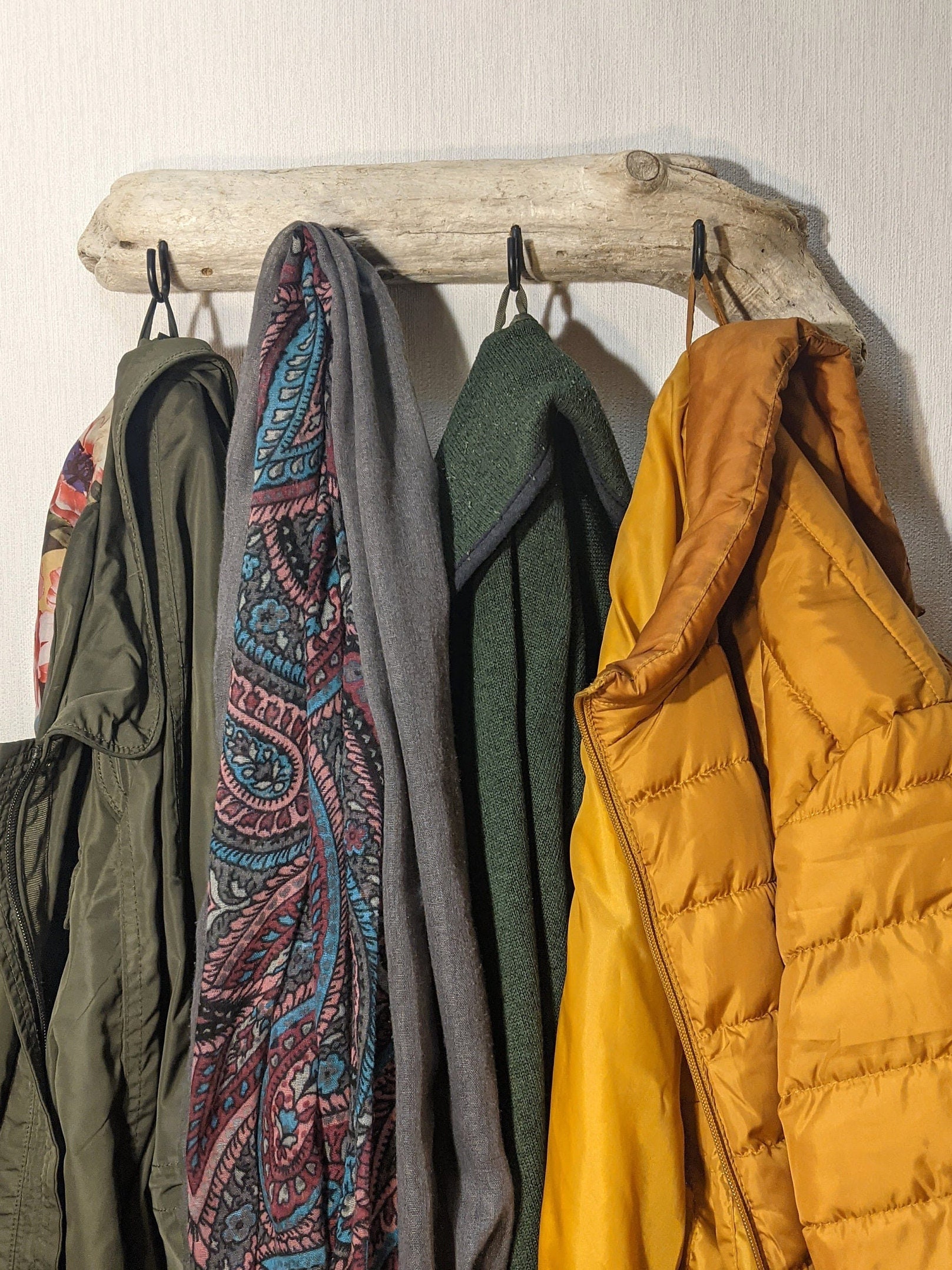 17 43 Cm Driftwood Hooks Rustic Clothes Hanger - Etsy