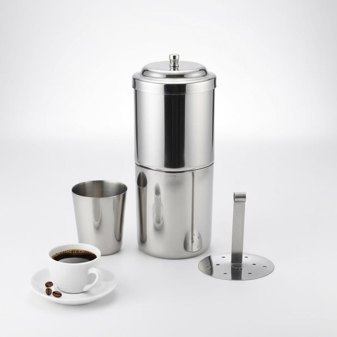 South Indian Stainless Steel Coffee Filter – Size 2 | Traditional ...