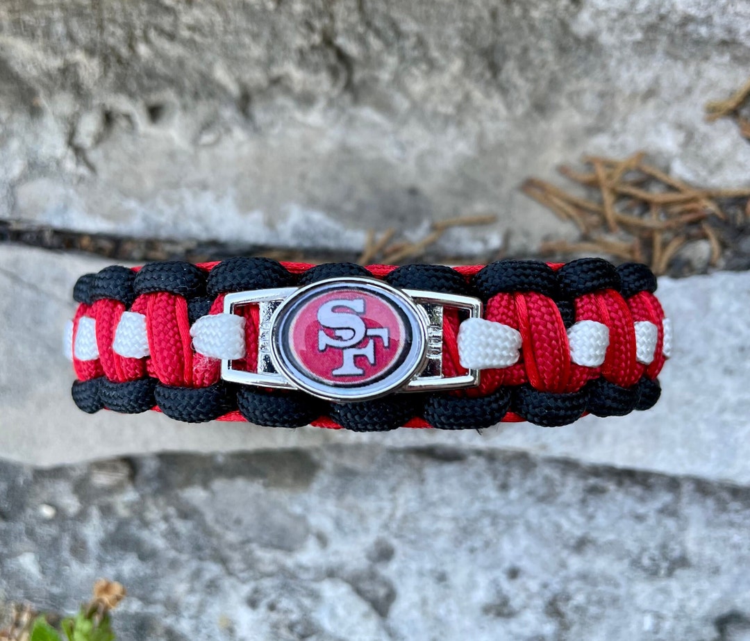 San Francisco 49ers (black/red/white) Premium Quality Paracord Bracelet ...
