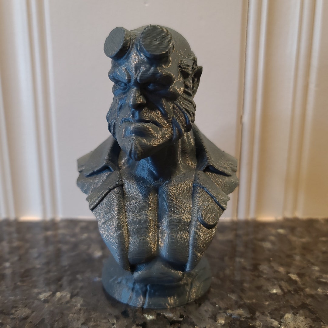 Hellboy Bust - 3D Printed Figurine - Etsy