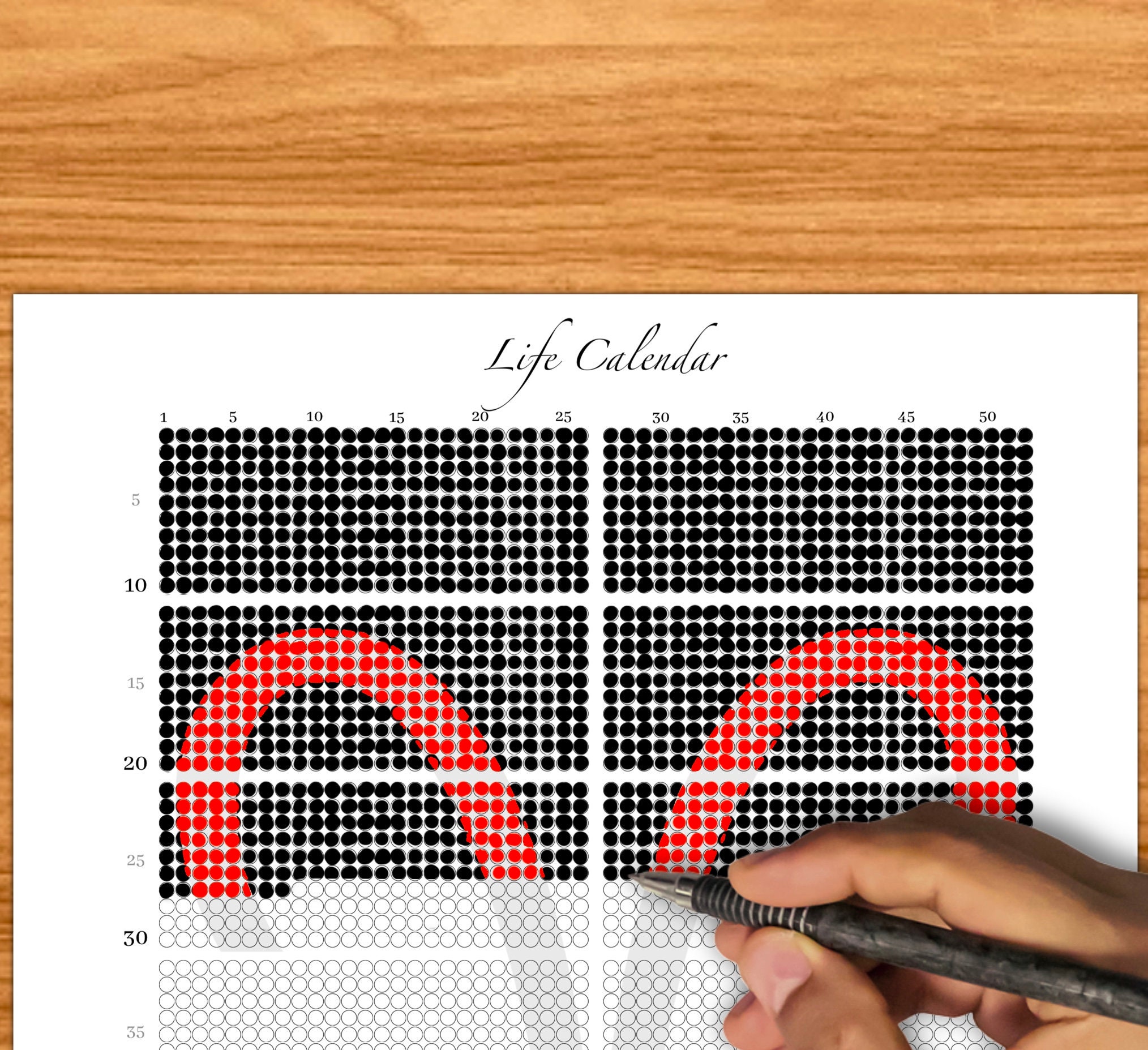 SAGITTARIUS Life Calendar Memento Mori Life Calendar Stoic - Etsy