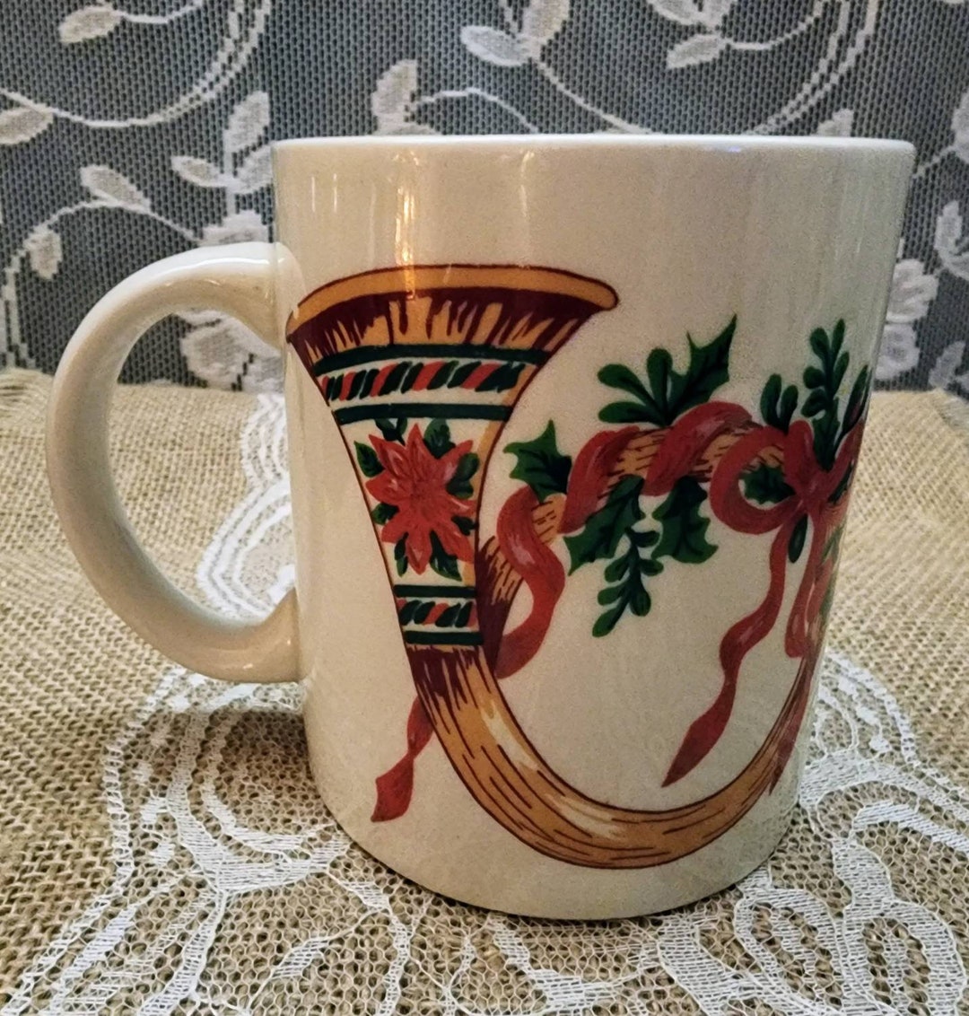 Vintage Gibson Housewares Christmas Horn Mug - Etsy